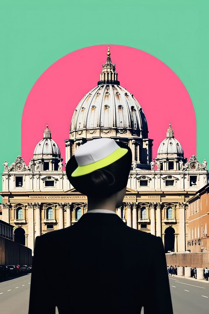 Minimal retro collage rome architecture | Free Photo Illustration ...