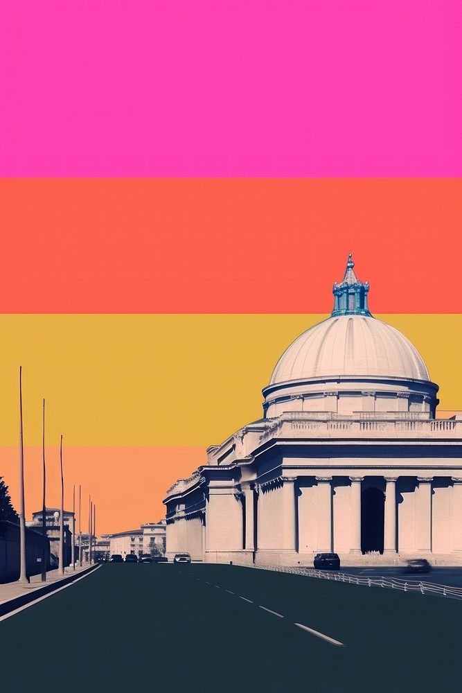 Minimal retro collage rome transportation | Free Photo Illustration ...