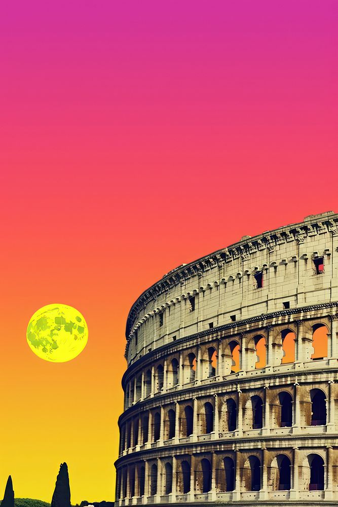 Minimal retro collage rome architecture | Free Photo Illustration ...