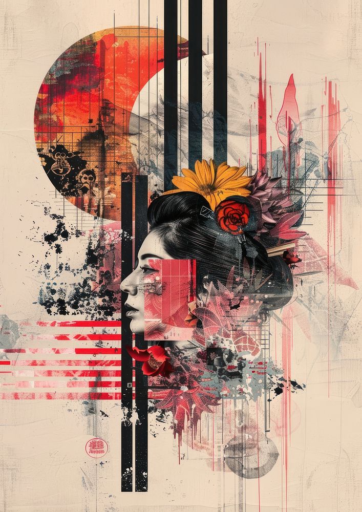 Graphics collage art painting. | Free Photo Illustration - rawpixel
