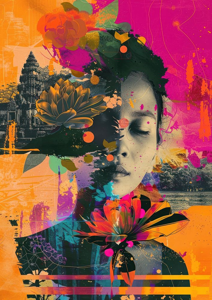 Graphics collage art painting. | Free Photo Illustration - rawpixel