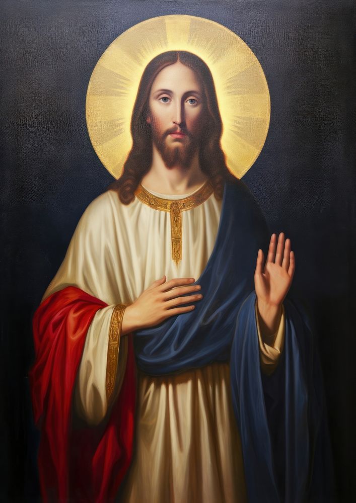 Full body jesus painting art | Free Photo Illustration - rawpixel