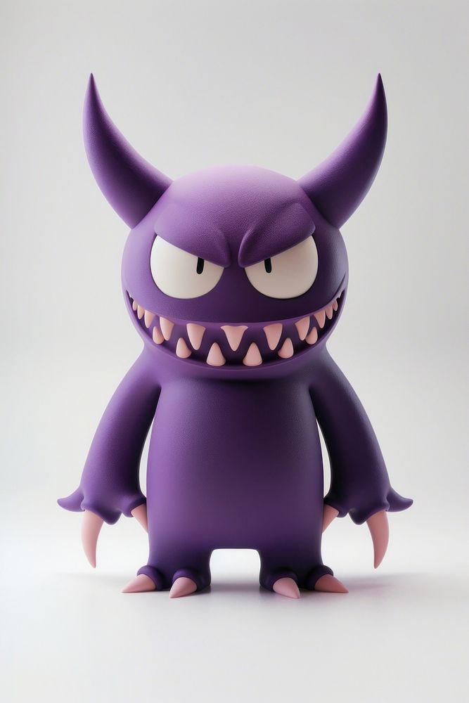 3d render demon purple figurine | Free Photo Illustration - rawpixel