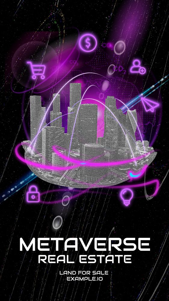 Metaverse property Instagram story template, | Free Photo - rawpixel