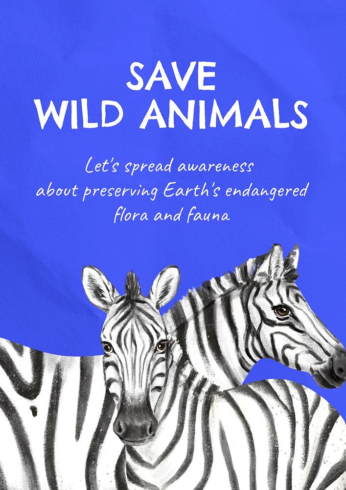 Wildlife conservation poster template, editable | Free Photo - rawpixel