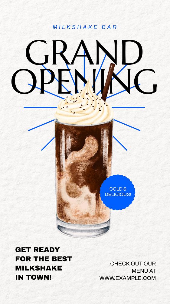 Chocolate milkshake Instagram story template | Free Photo - rawpixel