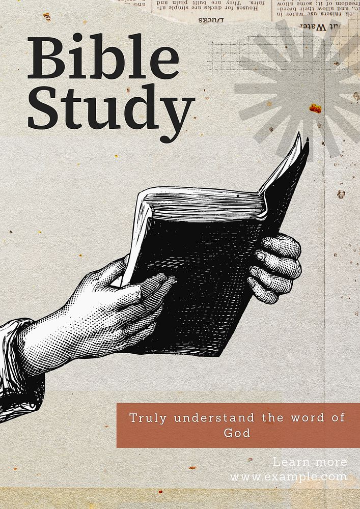 Bible study poster template & | Free Photo - rawpixel