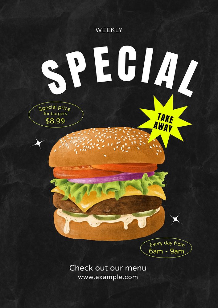 Weekly special poster template | Free Photo - rawpixel