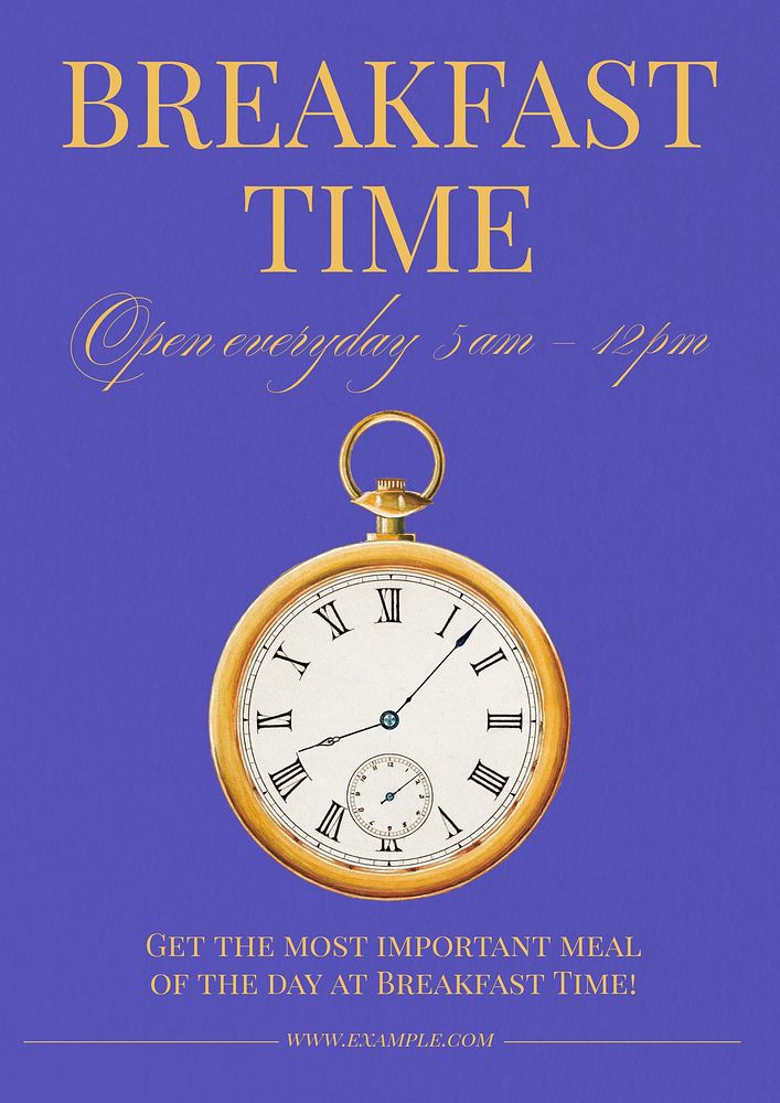 Breakfast time poster template and | Free Photo - rawpixel