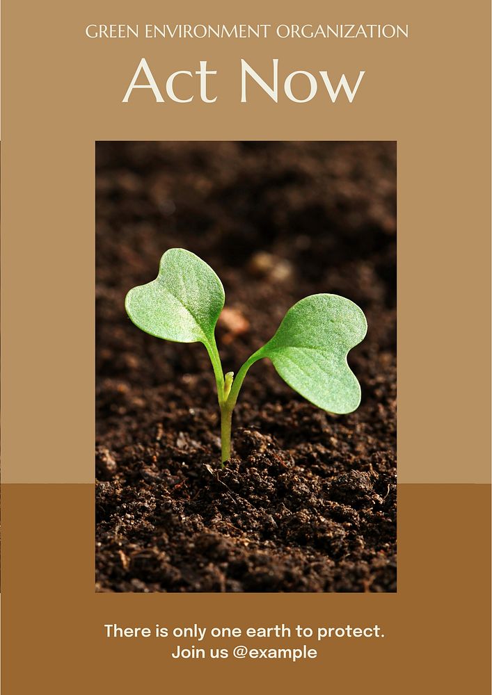 Save earth, environment poster template | Free Photo - rawpixel