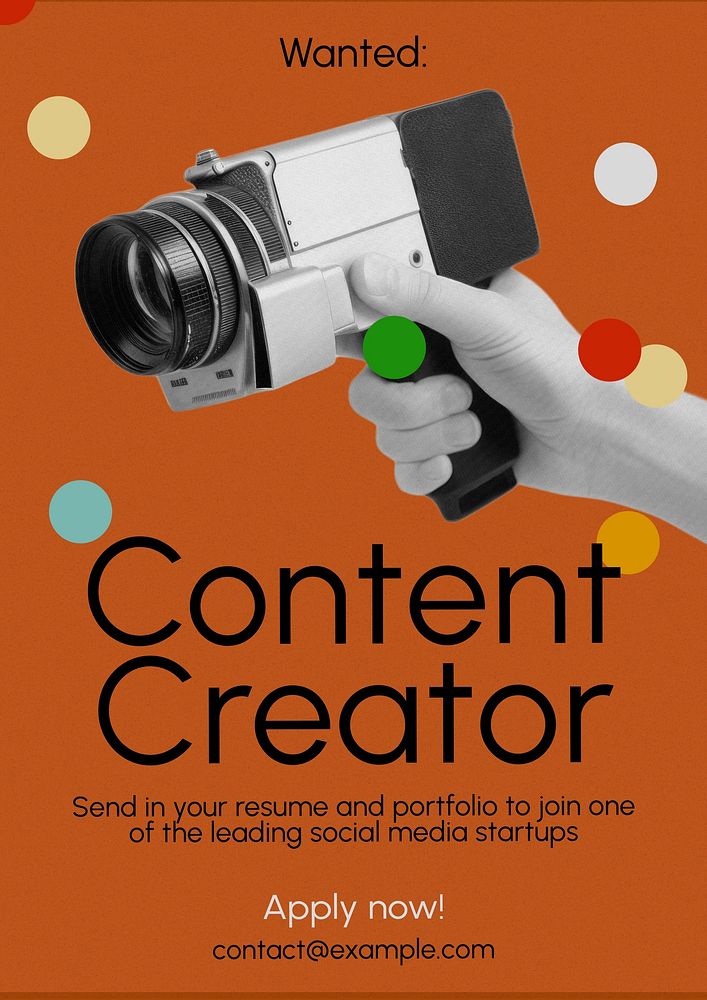 Content creator poster template | Free Photo - rawpixel
