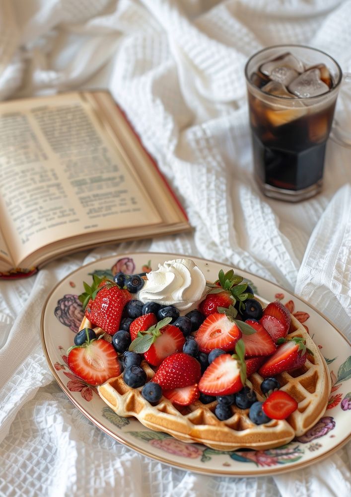 Blueberry plate produce brunch. | Free Photo - rawpixel