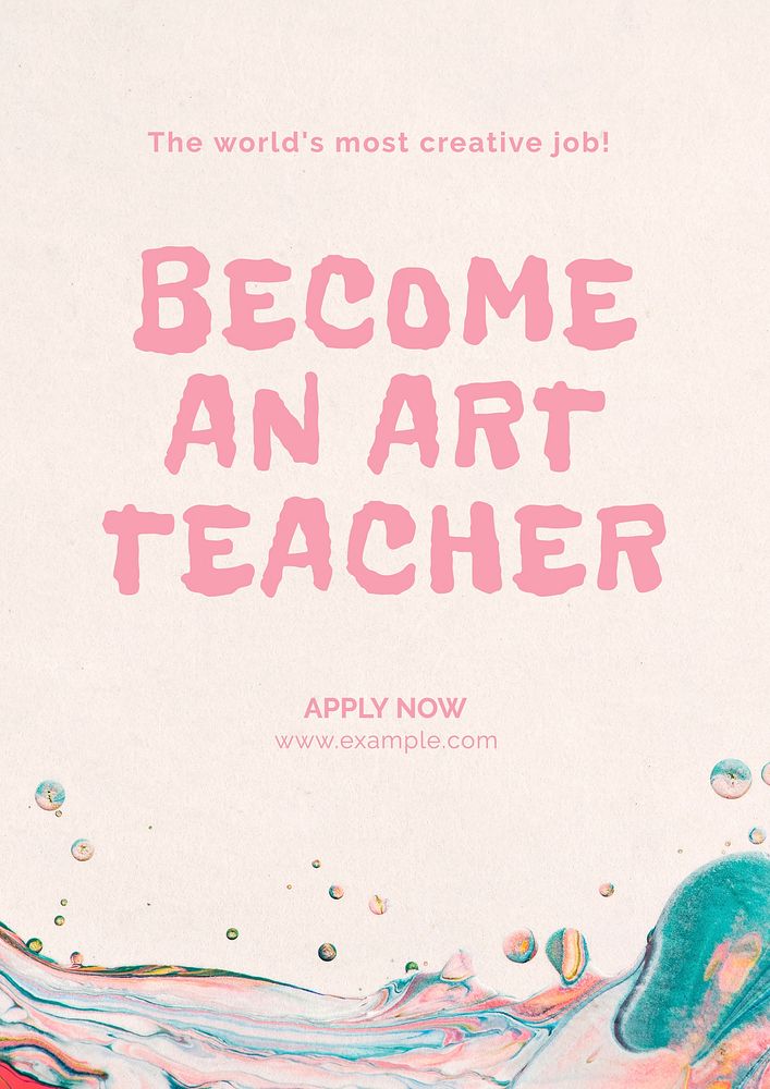 Art teacher poster template | Free Photo - rawpixel