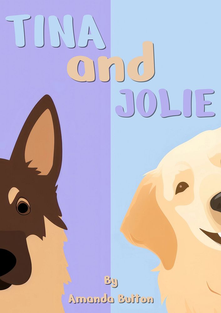 Dogs book cover template | Free Photo - rawpixel