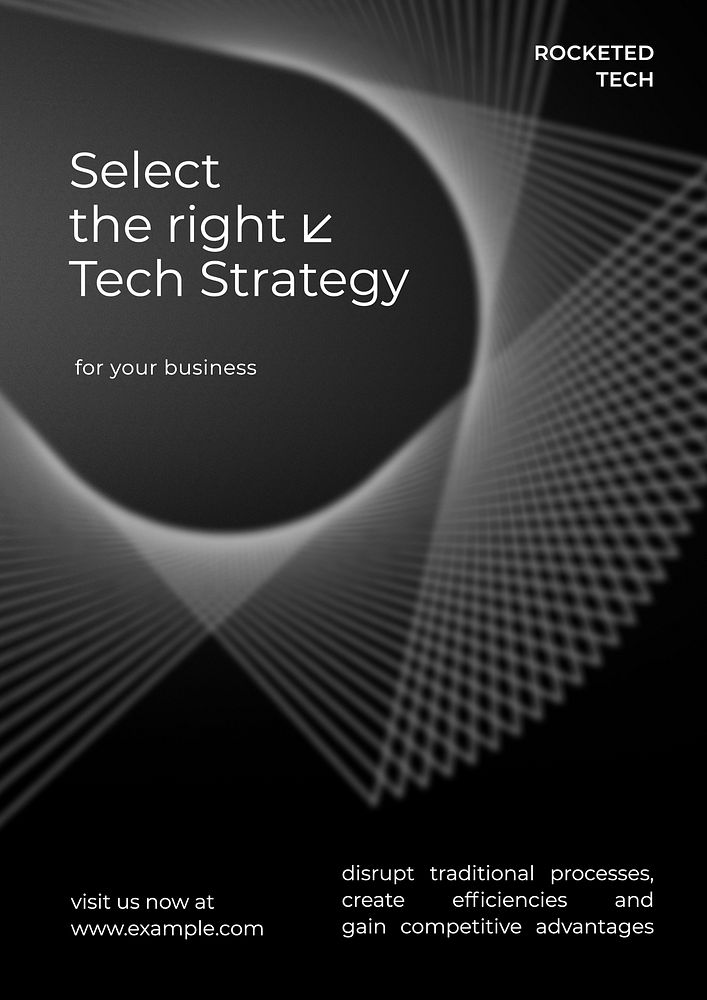 Tech strategy poster template | Free Photo - rawpixel