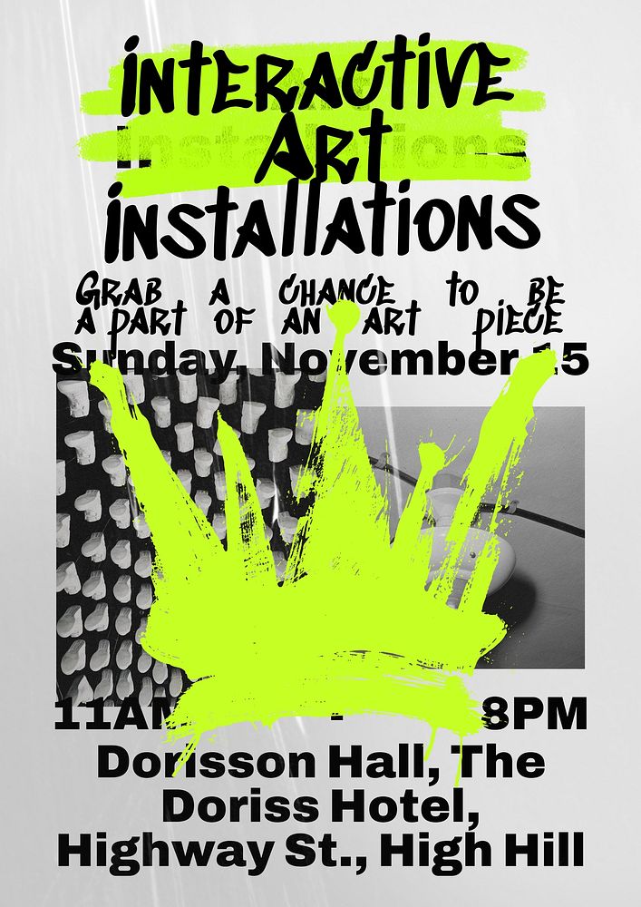 Interactive art installation poster template | Free Photo - rawpixel