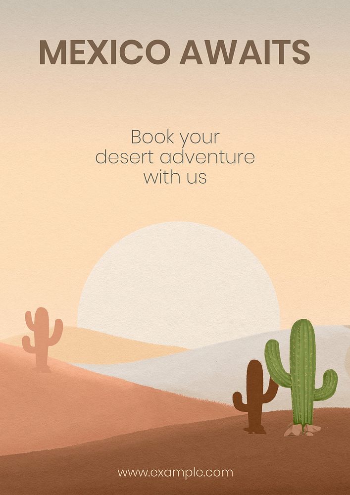 Wild west desert poster template, | Free Photo - rawpixel