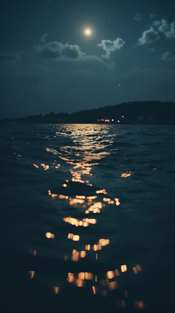 Moon night water astronomy. | Premium Photo - rawpixel