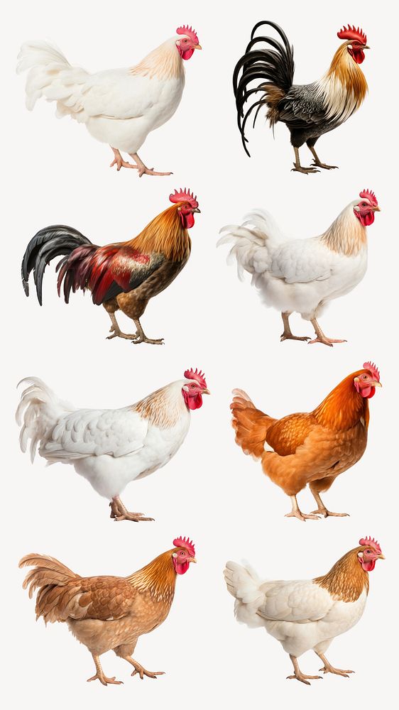 Chicken element set | Free Photo - rawpixel