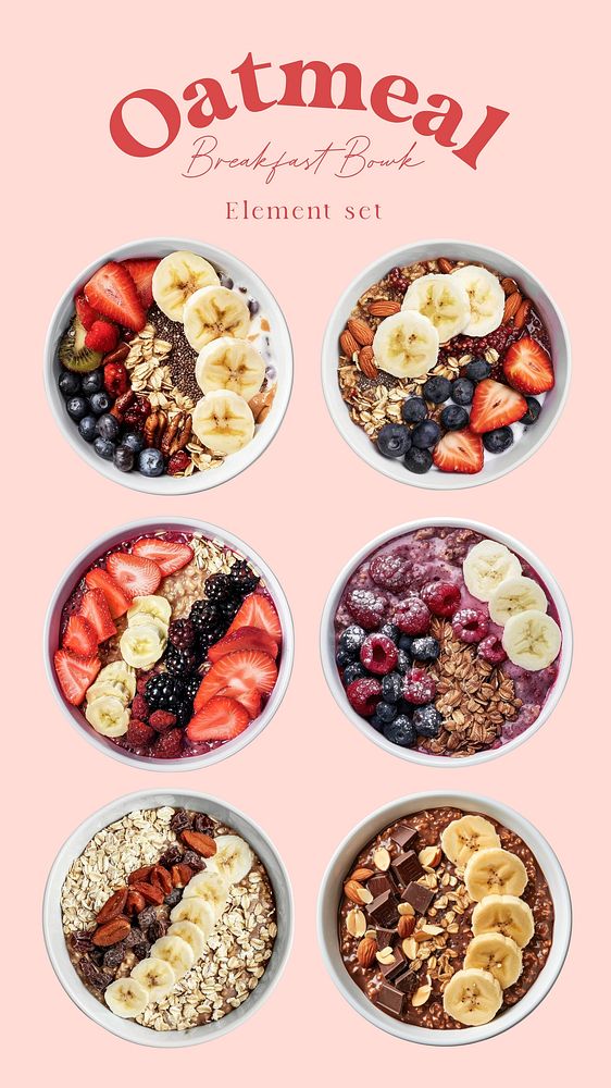 Oatmeal bowl aerial view design | Free Photo - rawpixel