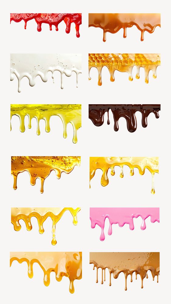 Melting food border element set | Free Photo - rawpixel