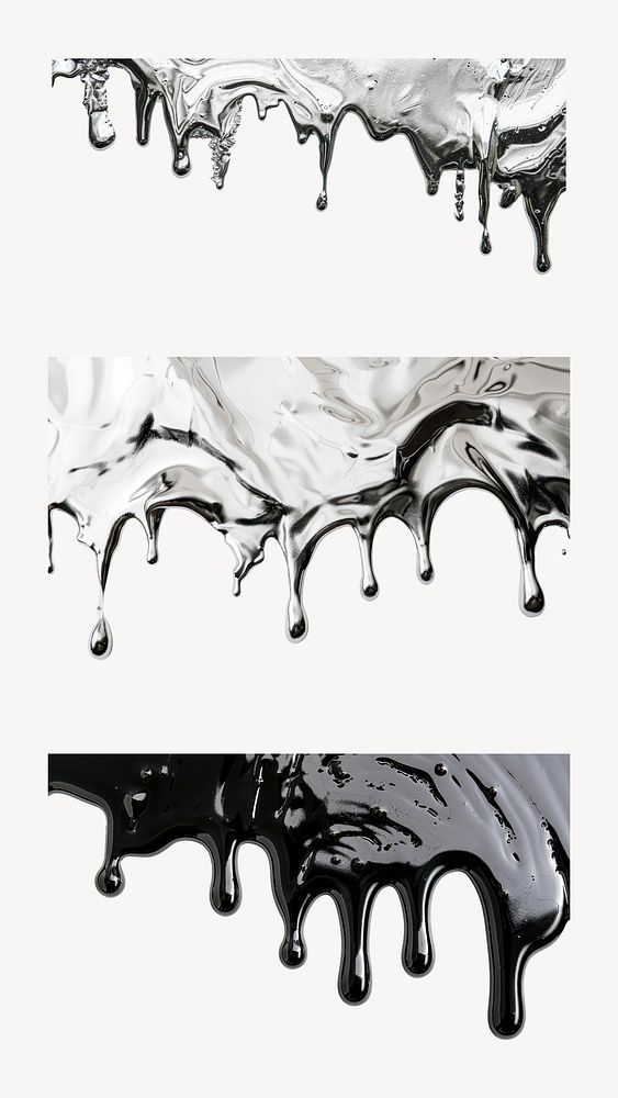 Melting oil & silver border | Free Photo - rawpixel