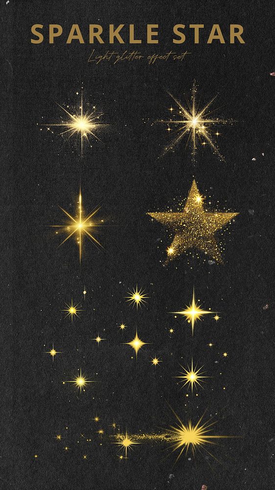 Sparkle star effect element set | Free Photo - rawpixel
