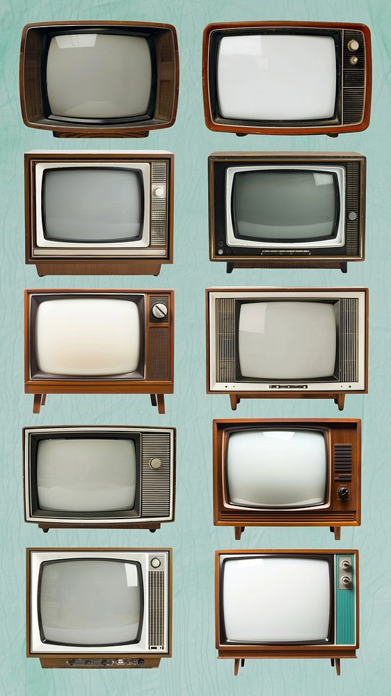 Vintage television element set | Free Photo - rawpixel