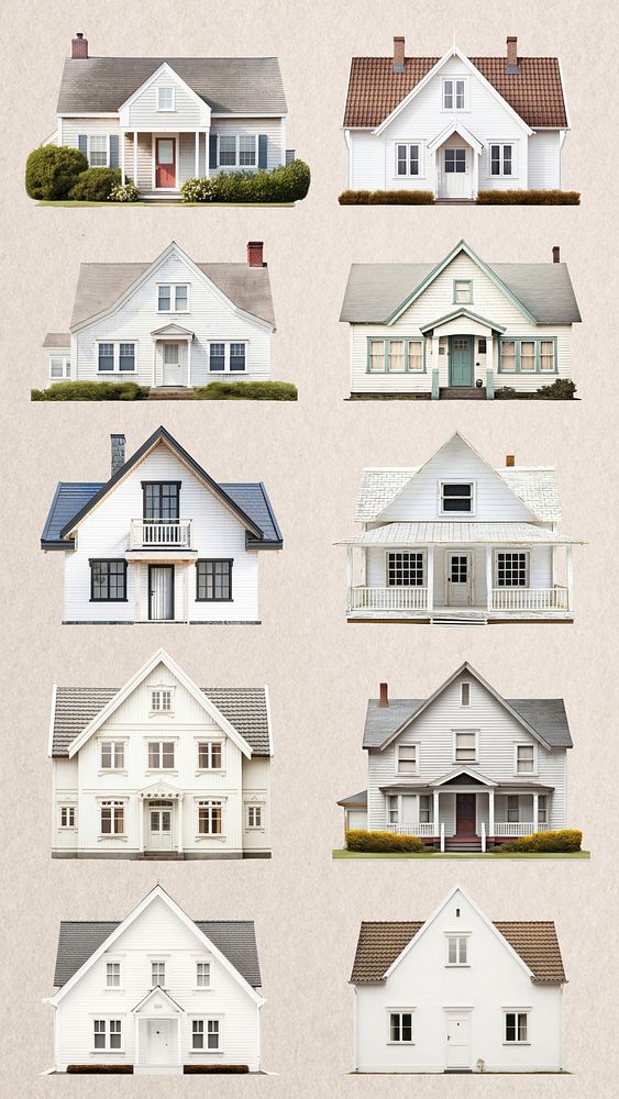 Vintage house element set | Premium Photo - rawpixel