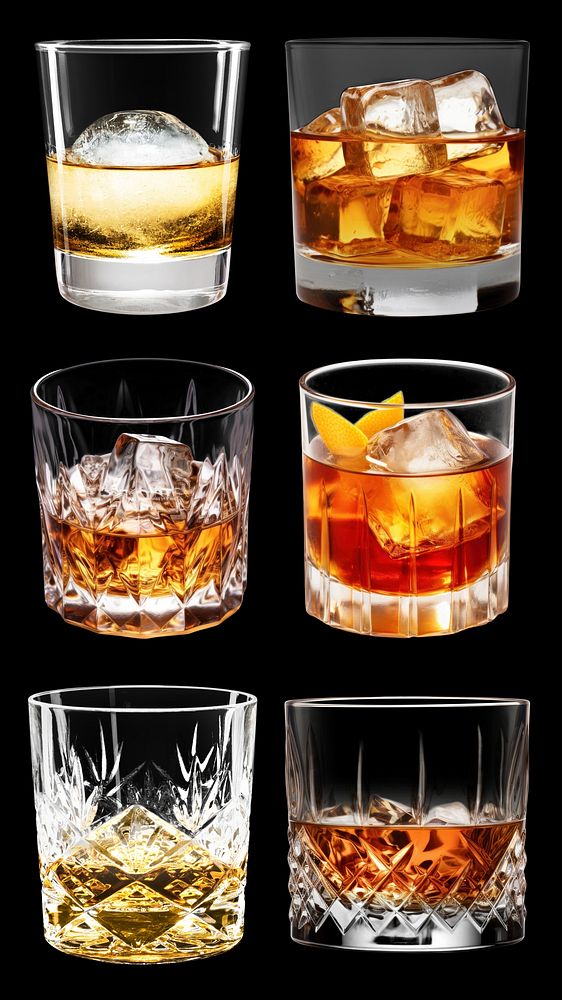 Glass of whiskey element set | Free Photo - rawpixel