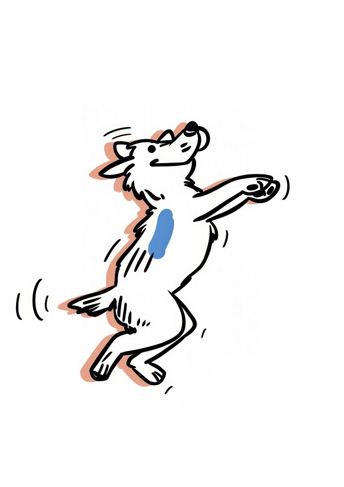 Happy dancing dog illustration | Free Photo Illustration - rawpixel