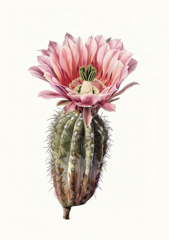 Vibrant cactus flower illustration art | Free Photo Illustration - rawpixel