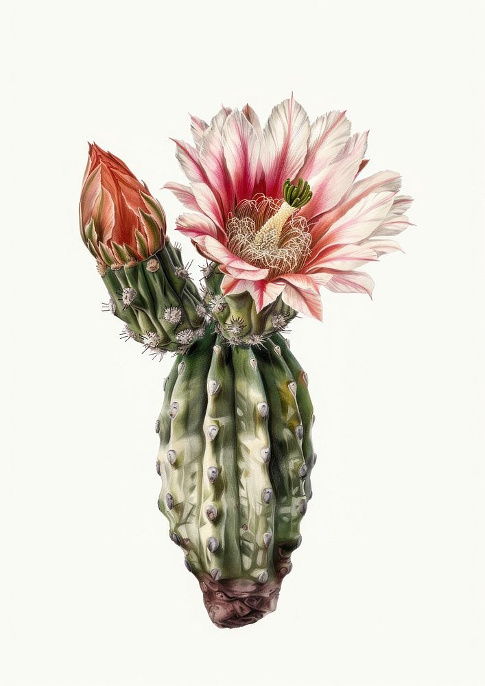 Detailed cactus flower illustration | Free Photo Illustration - rawpixel