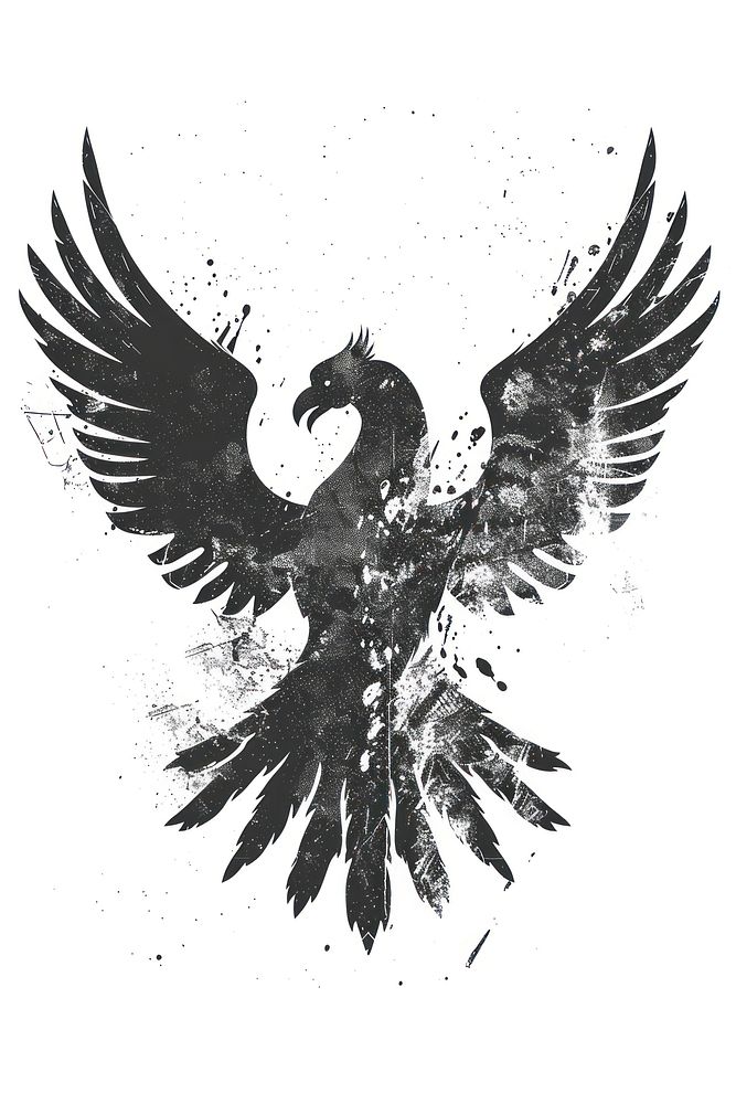 Abstract phoenix ink splatter | Premium Photo Illustration - rawpixel
