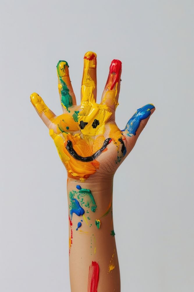 Colorful painted hand art | Free Photo - rawpixel