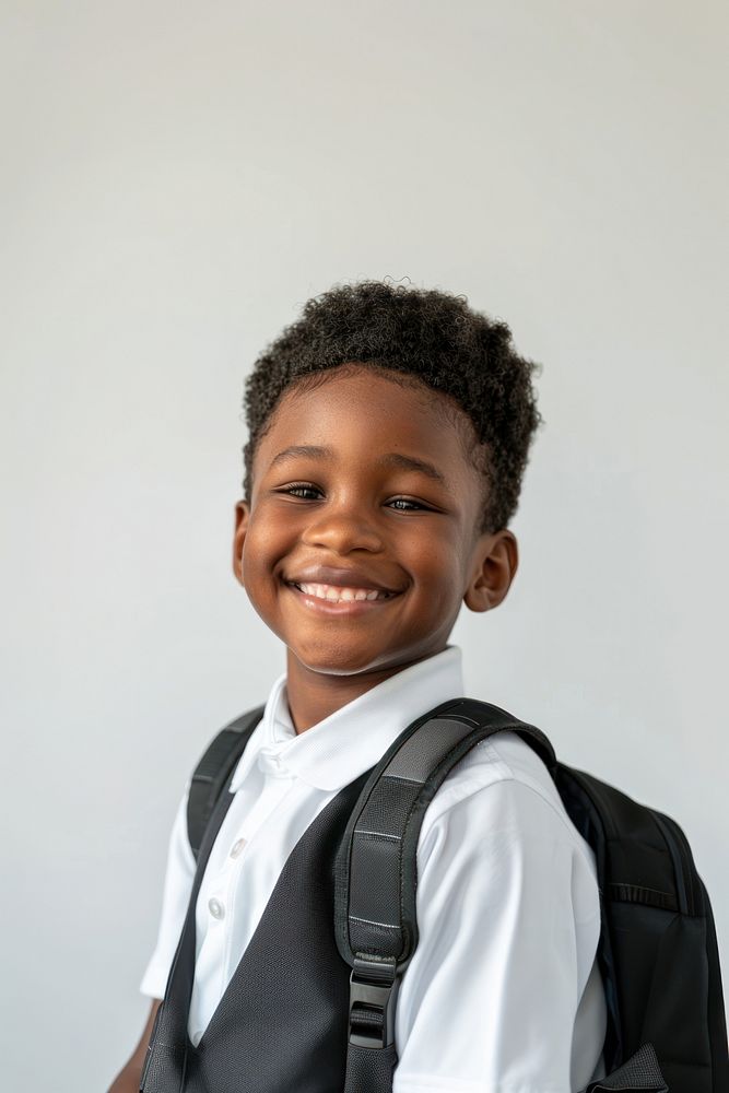 Smiling child with school backpack | Free Photo - rawpixel