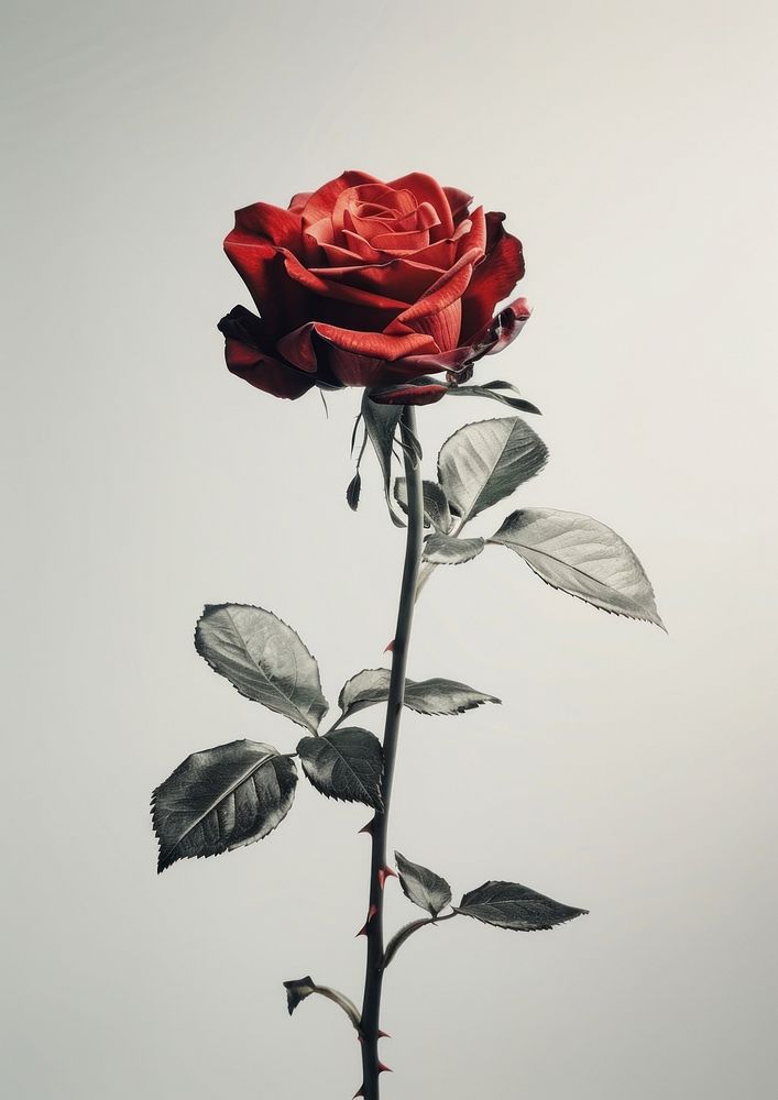 Elegant red rose with thorns | Free Photo - rawpixel