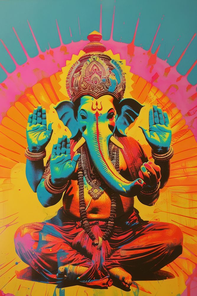 Vibrant Hindu deity artwork | Premium Photo Illustration - rawpixel