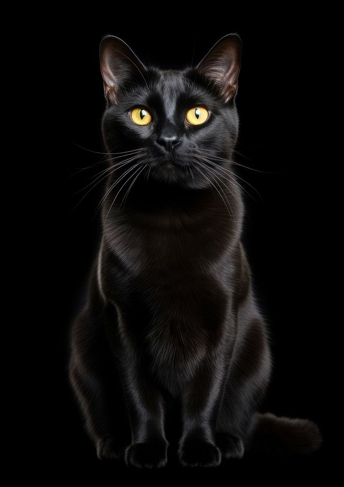 Elegant black cat portrait photography | Free Photo - rawpixel