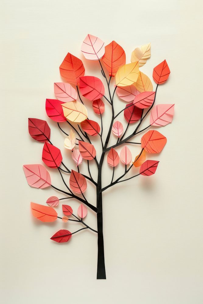 Colorful autumn leaves paper art | Free Photo Illustration - rawpixel