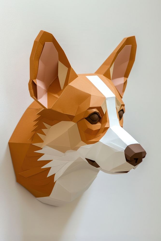 Geometric corgi dog head illustration | Free Photo Illustration - rawpixel