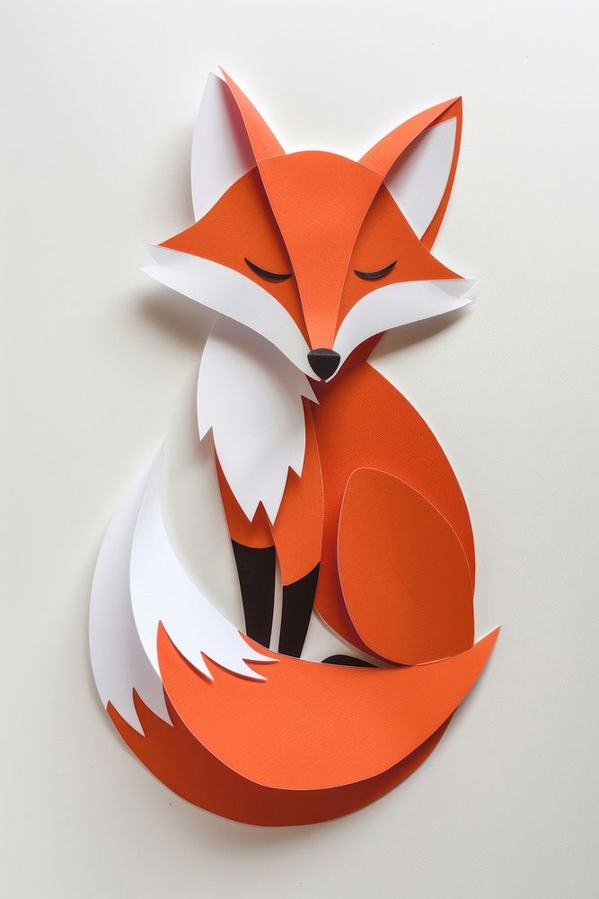 Colorful paper fox illustration | Free Photo Illustration - rawpixel