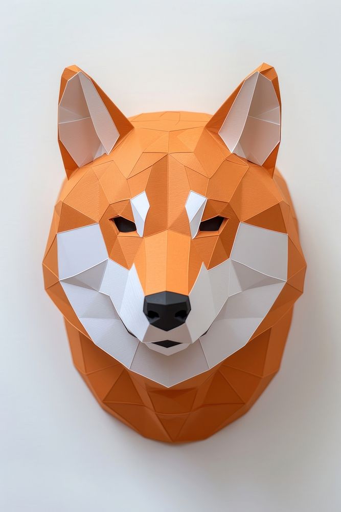 Geometric fox head sculpture | Free Photo Illustration - rawpixel
