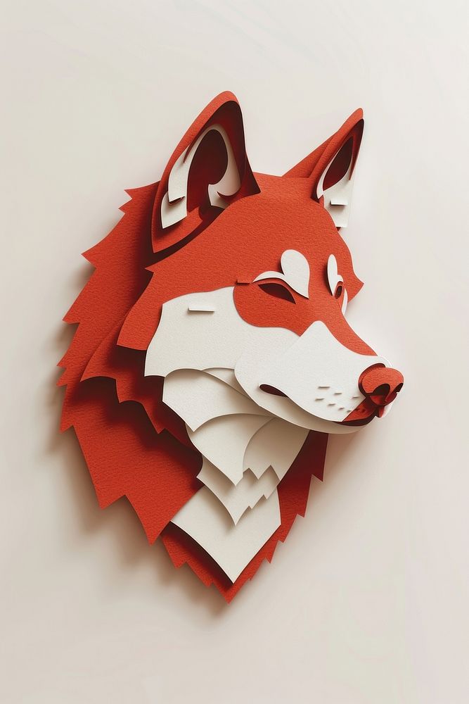 Stylized fox paper art illustration | Free Photo Illustration - rawpixel