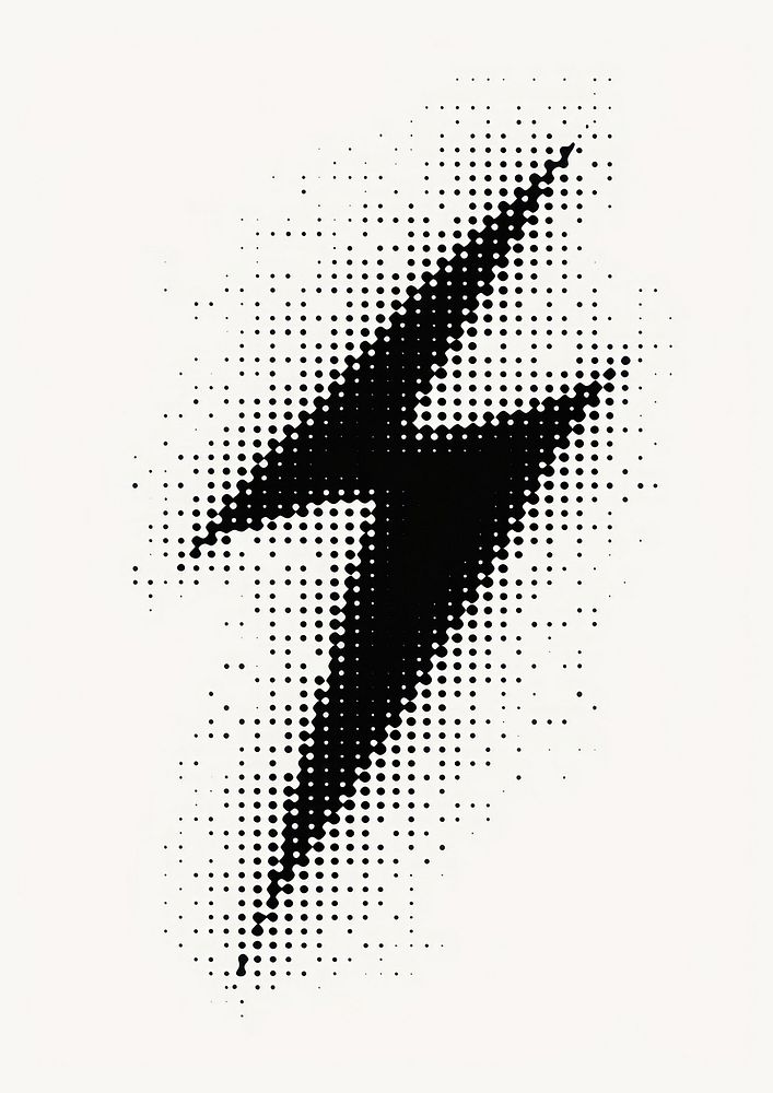 Dynamic halftone lightning bolt illustration | Free Photo Illustration - rawpixel