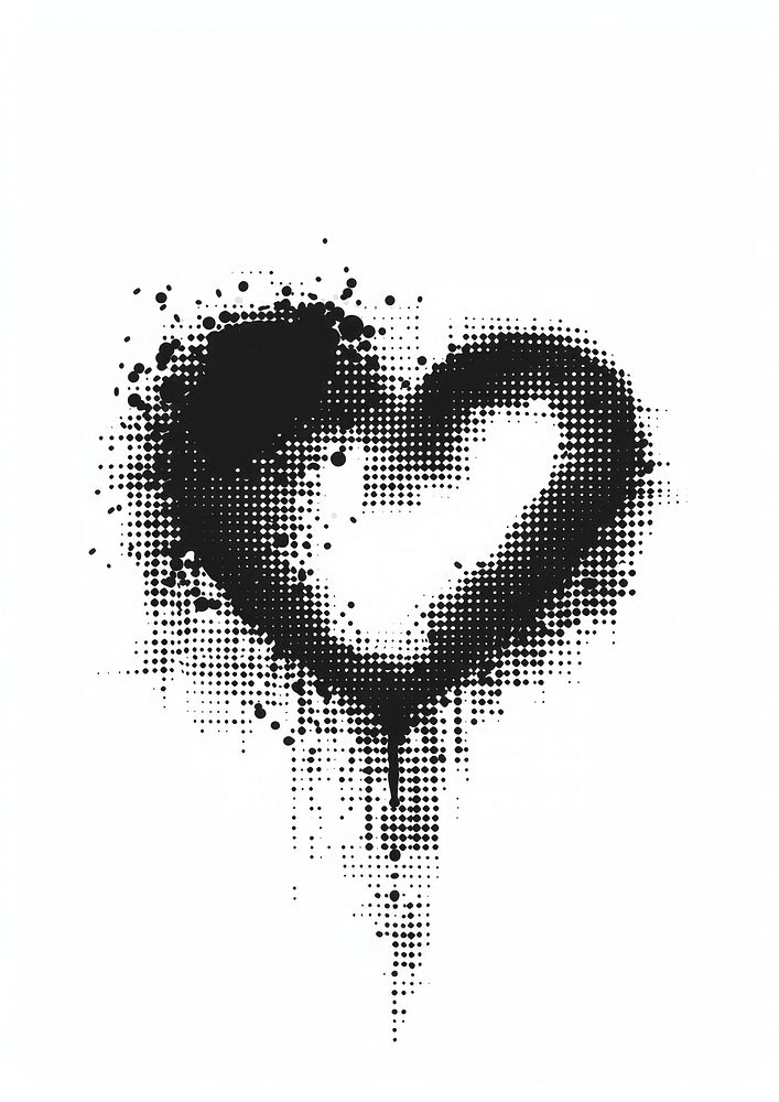 Abstract splattered heart design | Free Photo Illustration - rawpixel