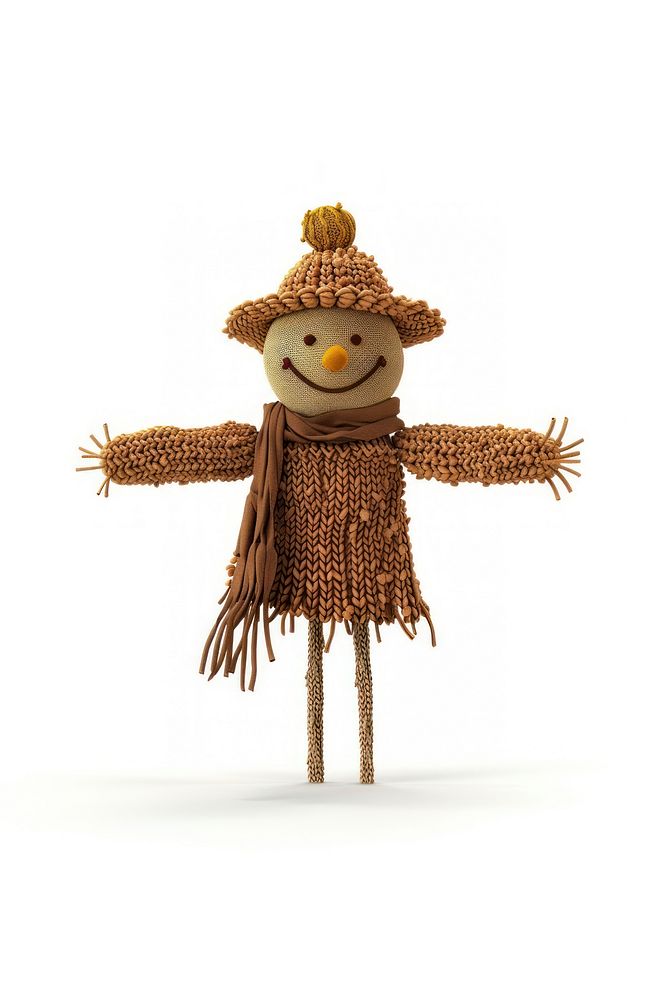 Knitted scarecrow with smiling face | Free Photo Illustration - rawpixel