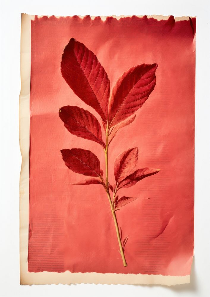 Vintage botanical red leaf art | Free Photo - rawpixel