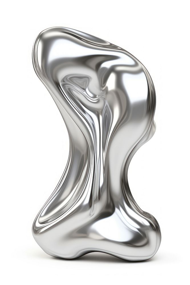 Abstract metallic fluid sculpture | Free Photo Illustration - rawpixel