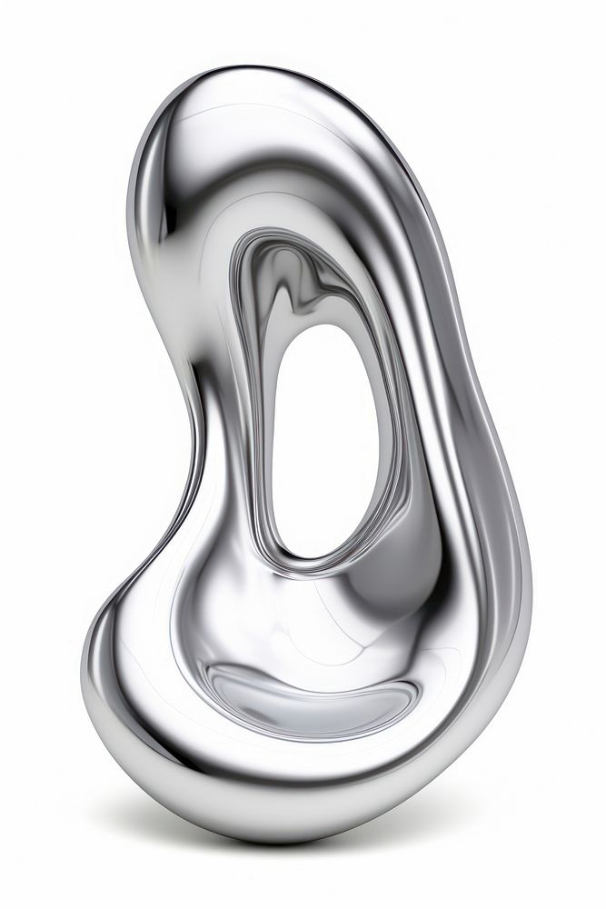 Abstract shiny metallic fluid shape | Free Photo Illustration - rawpixel